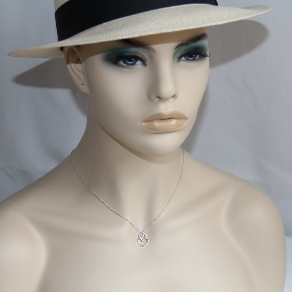 Alexa’s Angels Sterling Silver Double Heart Necklace.… - Gem